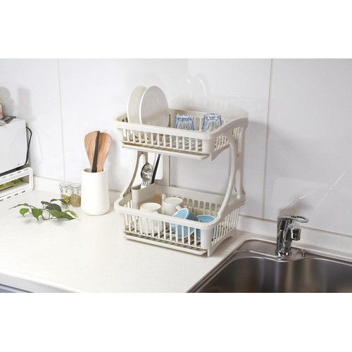 パール金属 PC2段式水切りバスケット 日本製 HC-868 Green Beans | グリーンビーンズ by AEON