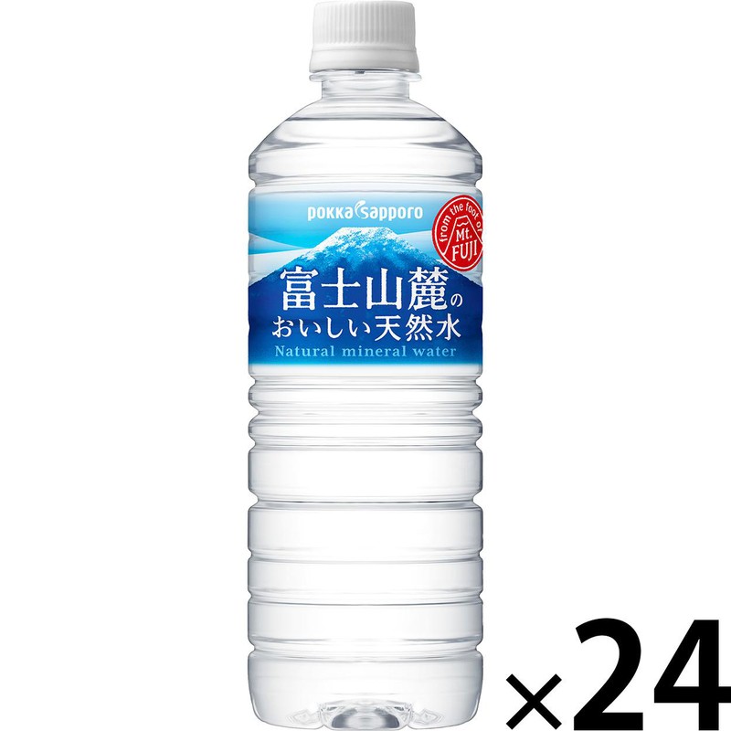 ポッカサッポロ 富士山麓のおいしい天然水 1ケース 590ml x 24本 Green Beans | グリーンビーンズ by AEON