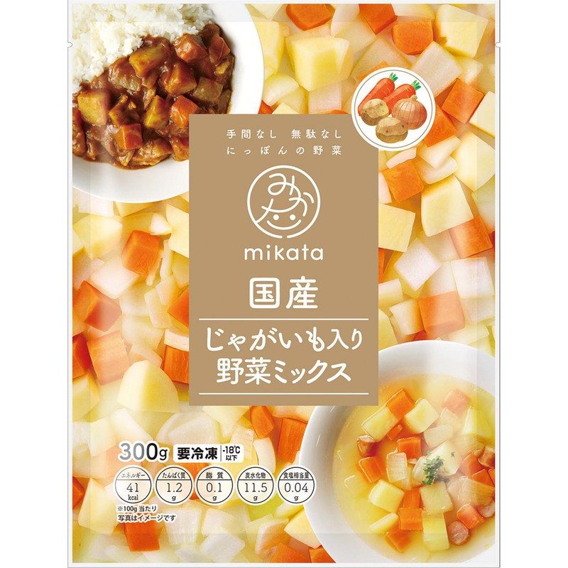 ニチノウ mikata 国産じゃがいも入り野菜ミックス【冷凍】 300g Green Beans | グリーンビーンズ by AEON