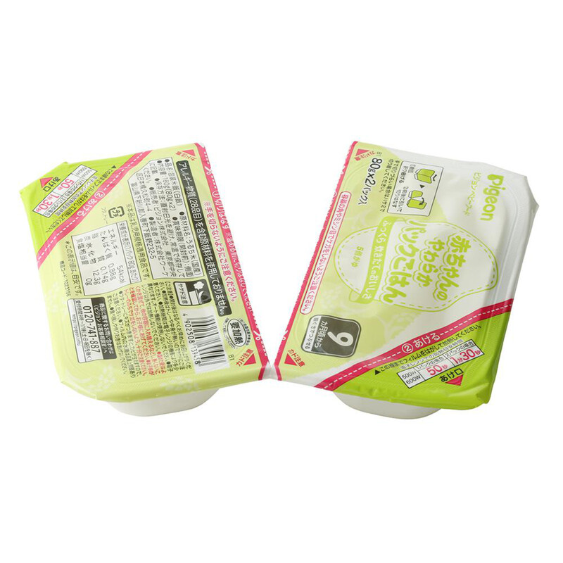 ピジョン 赤ちゃんのやわらかパックごはん 9ヵ月頃から 80g x 6P Green Beans | グリーンビーンズ by AEON