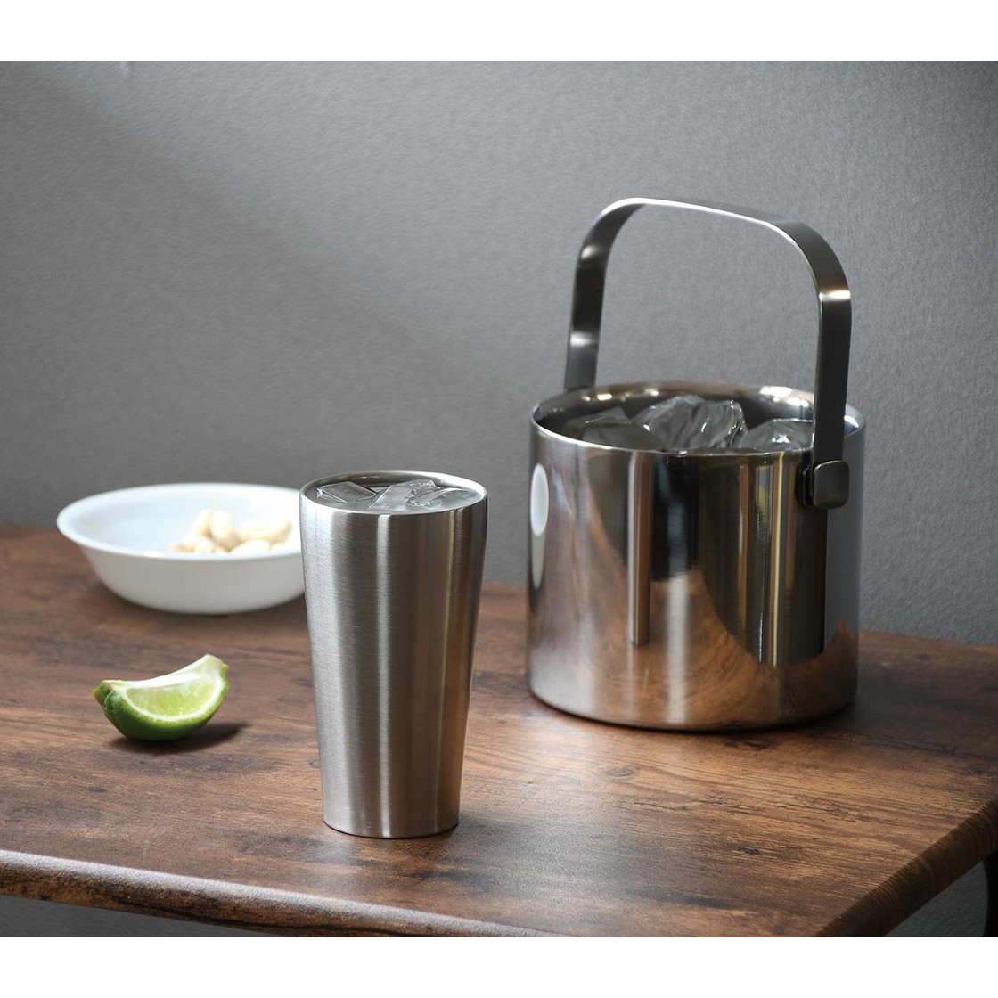 パール金属 ビンテージバー 真空タンブラー 430ml サテン HC-311 Green Beans | グリーンビーンズ by AEON