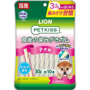【ペット用】 ライオンペット PETKISS 食後の歯みがきガム 子犬用 30g(約10本) Green Beans | グリーンビーンズ by AEON