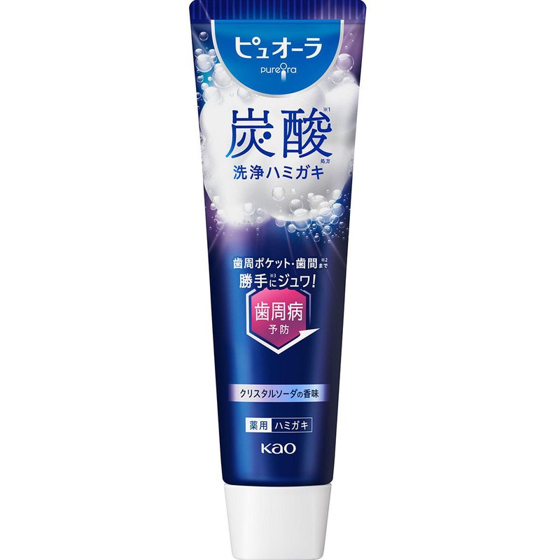 花王 ピュオーラ 炭酸洗浄ハミガキ クリスタルソーダの香味 95g Green Beans | グリーンビーンズ by AEON